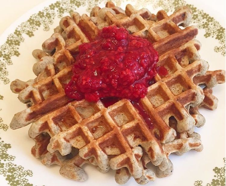 Let's Make Banana Raspberry Waffles - Healthdish